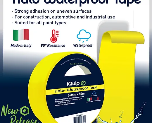iQuip Italo Yellow Waterproof Masking Tape - Wall Boulevard